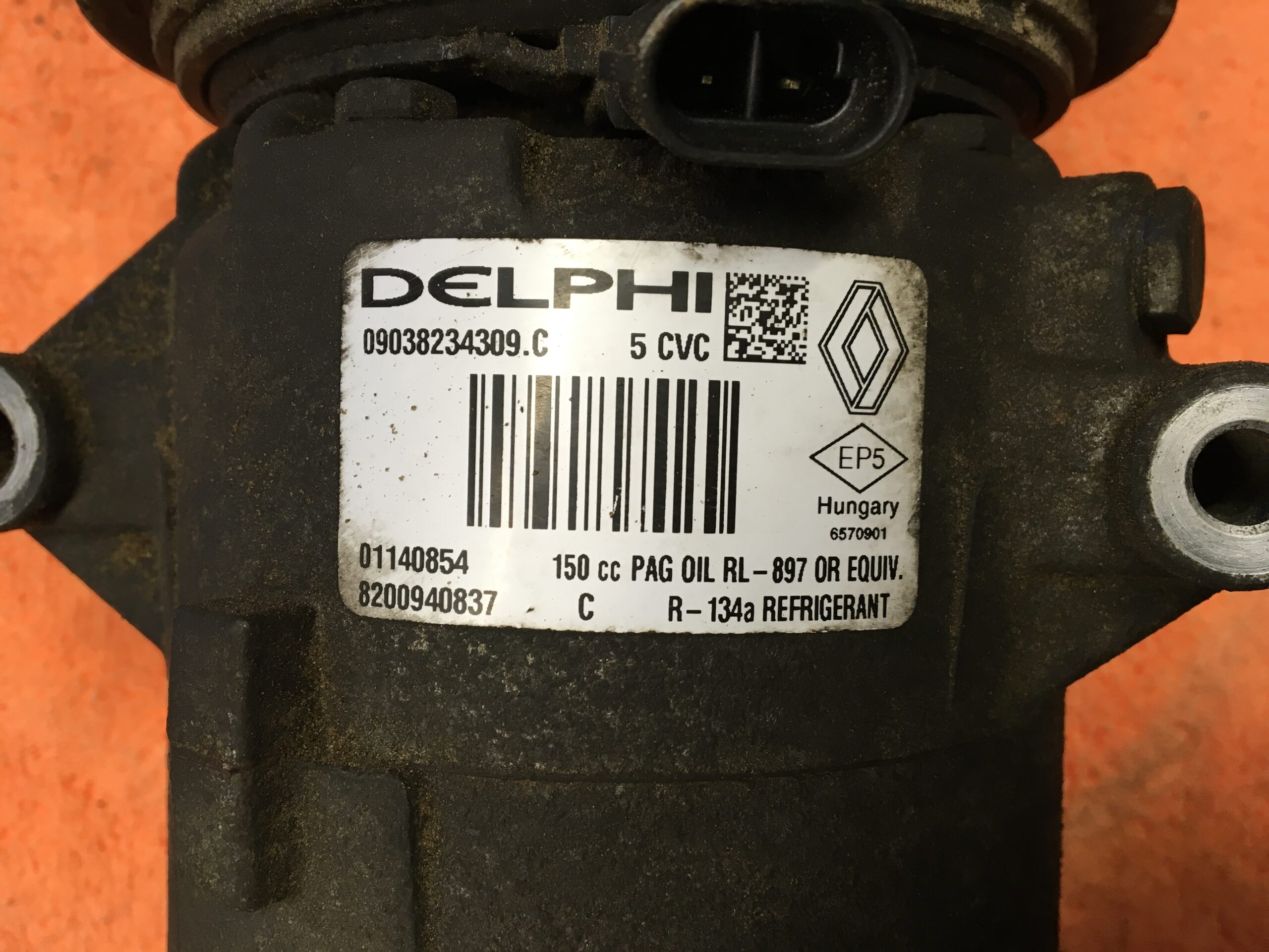 Air conditioning compressor Delphi 09038234309.C Renault 8200940837 ...